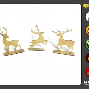 15 Models Christmas Standing Reindeer SVG, Christmas Deer, 3D Puzzle ...