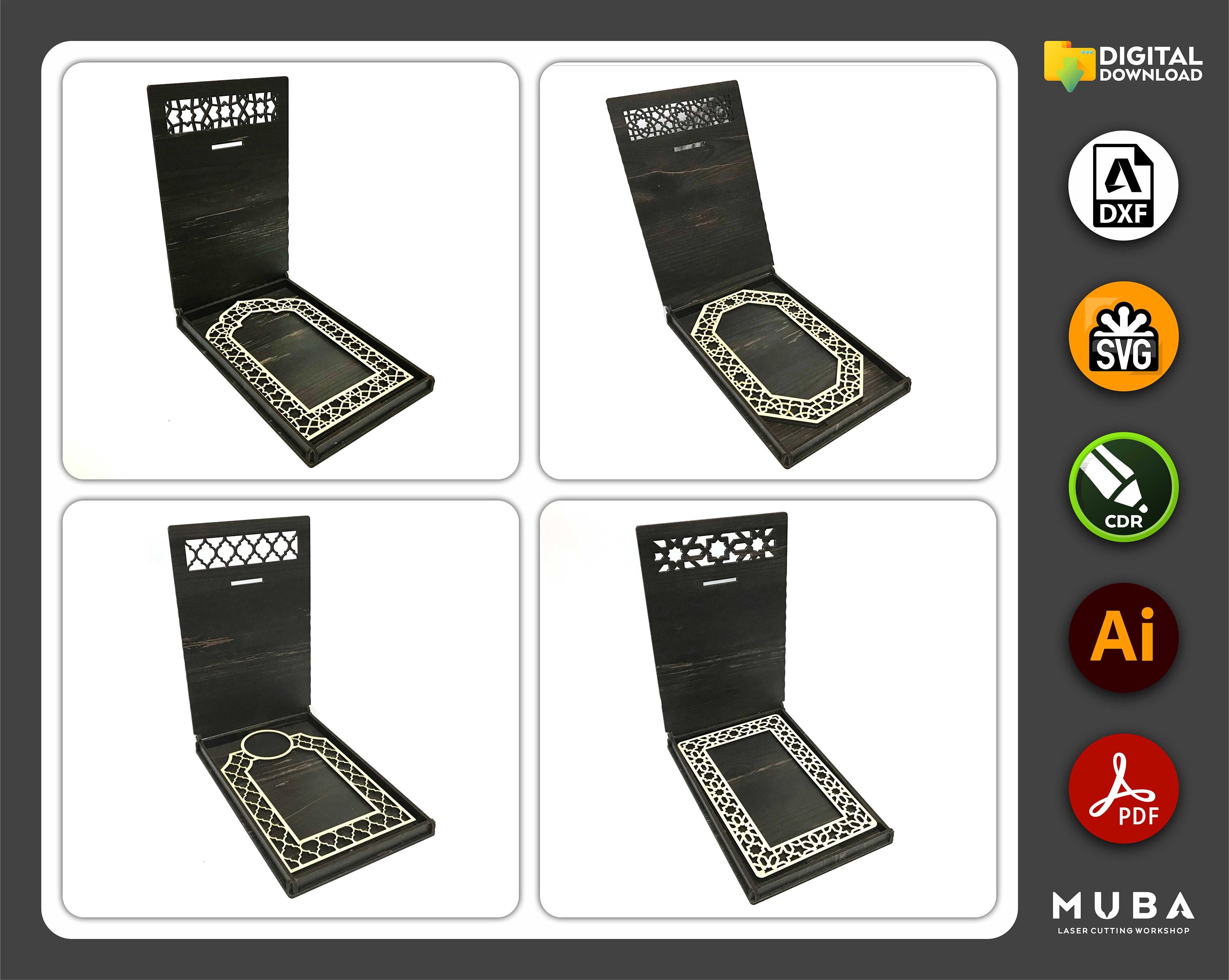 4 Models Laser Cut Boxed Award, Plaque Stand, Svg, Dxf, Pdf, Ai, Laser ...