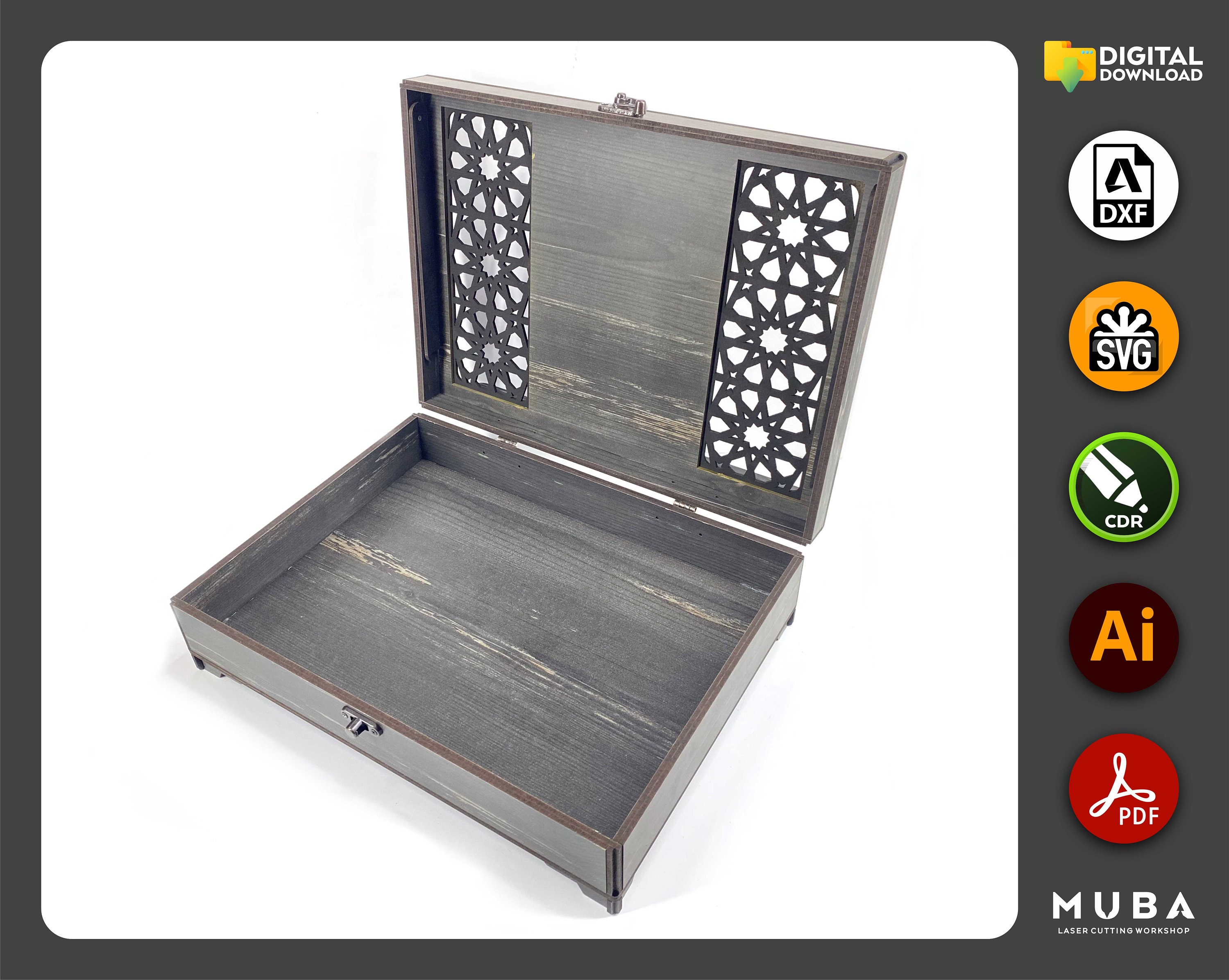 Laser Cut Quran Box Holder, Quran Stand, Quran Kerim, Book Stand ...