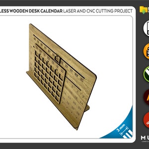 CALENDAR Laser Cut Files, Perpetual Calendar, Vector, Cnc Cut, SVG, Cnc ...