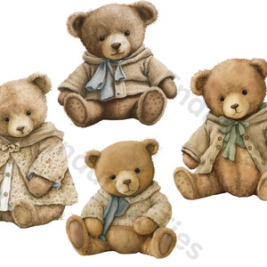 Teddy Bear Clipart PNGS, Clipart for Baby Shower, Clipart Kid's Party ...