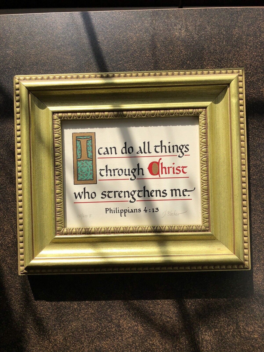 Jonathan Blocher Serigraph Philippians 4:13 Signed Numbered Print ...