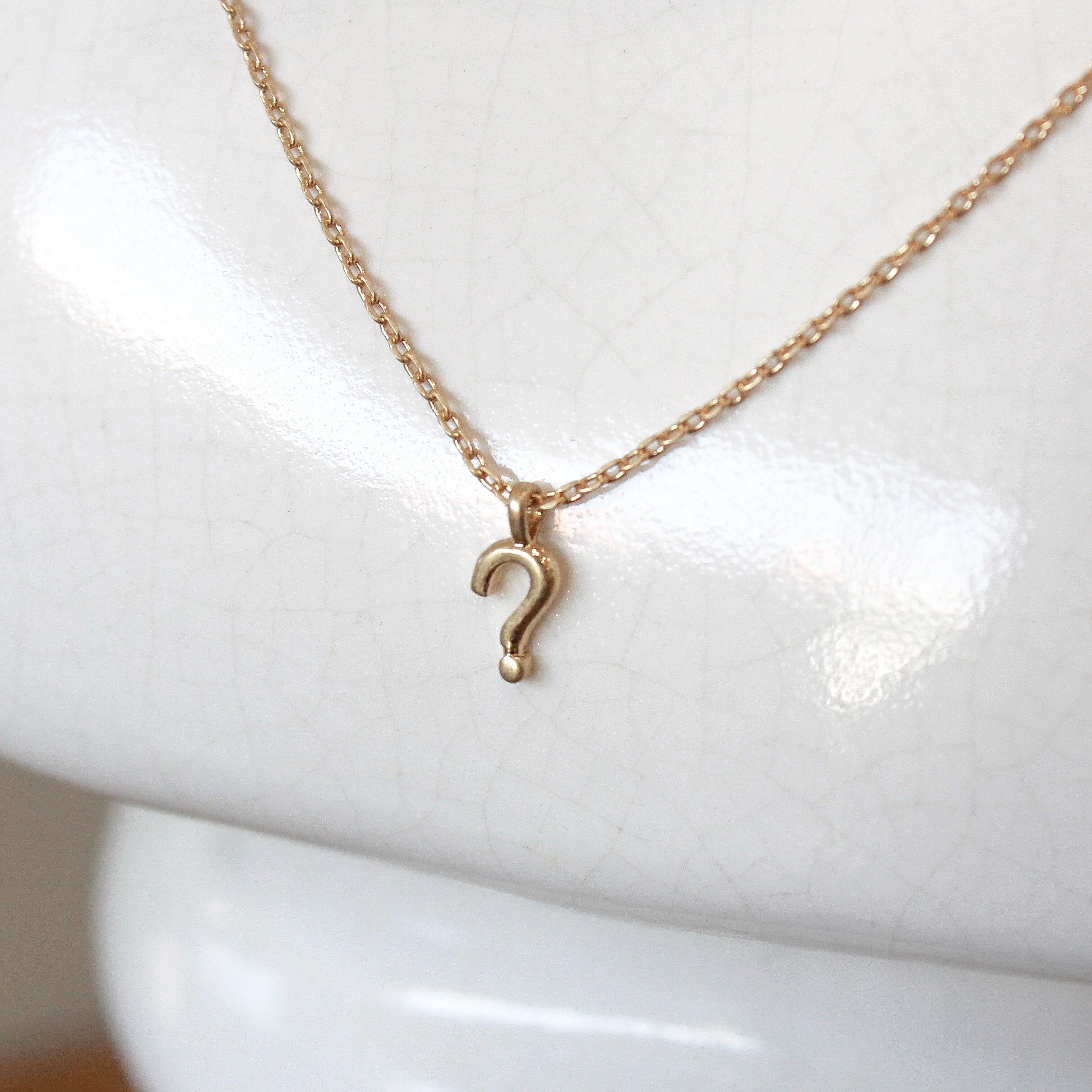 Question Mark Necklace, Question Mark, Necklace, Cute Necklace, Tiny ...