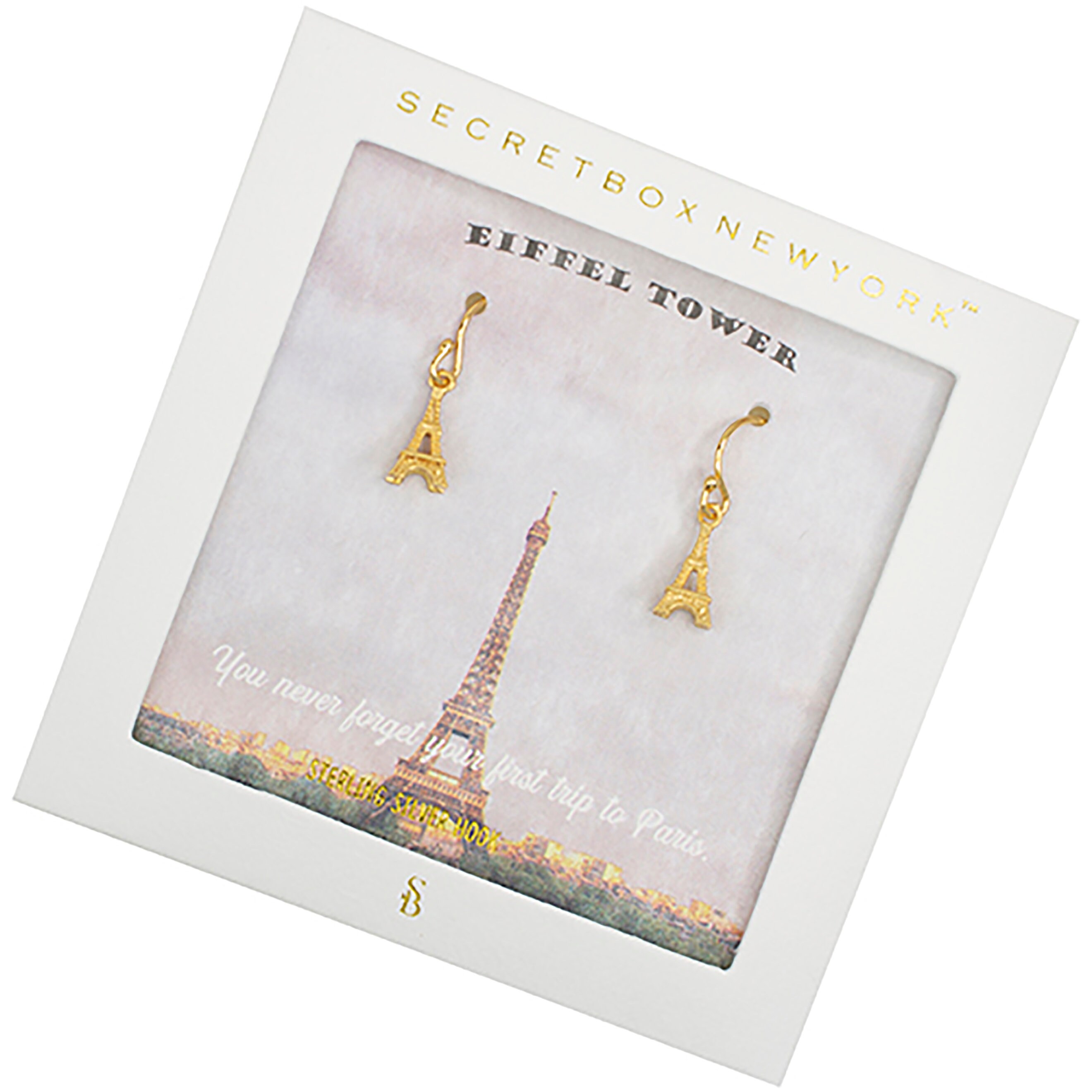 Eiffel Tower Earring, Sterling Silver Post, France Paris Dangle ...