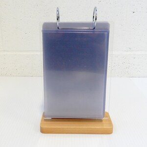 Flippable Menu Display Stand With Clear 5.7 X 8 Pockets | Wood Base ...