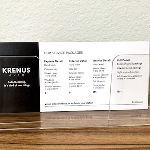 Clear Acrylic 4x9 Rack Card Stand - Horizontal - Etsy