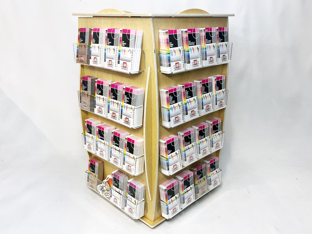 16 Pocket Spinning Display Rack – Countertop Stand for Cards, Stickers ...