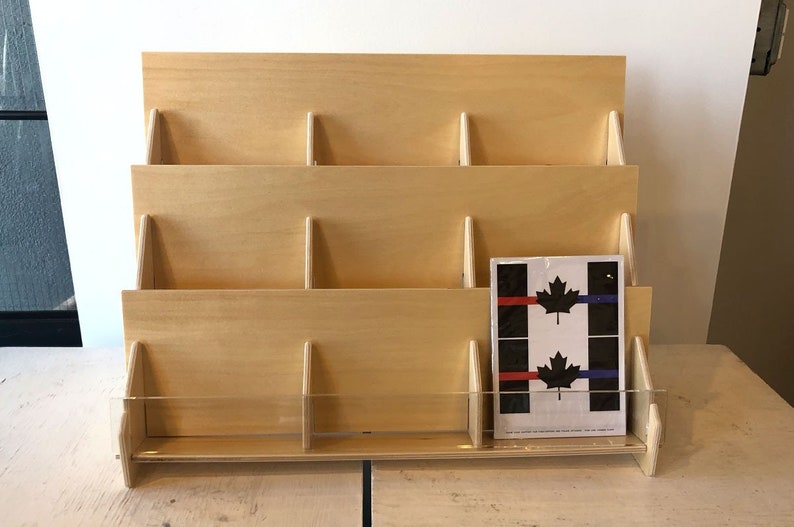 9 Pocket 3 Level Counter Top Retail Card Display Stand. Made | Etsy