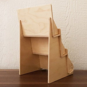 Counter Top Retail Card Display Stand With 3-tiers of Shelves 7.625 ...