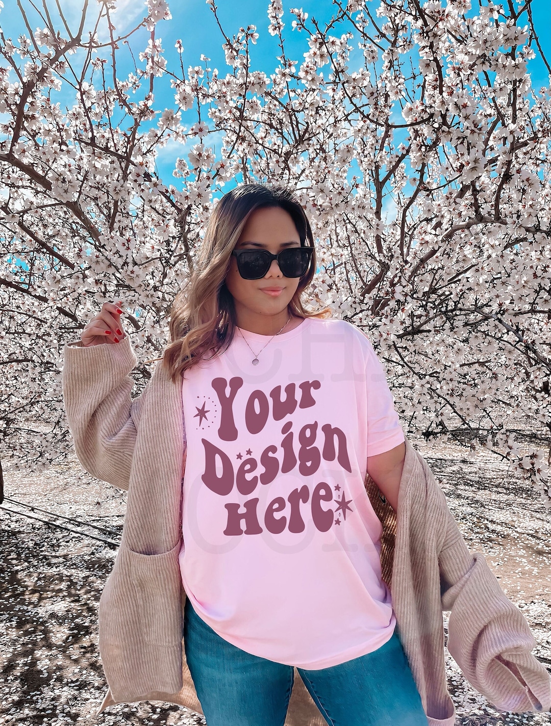 Bella Canvas 3001 Spring Summer Mockup | 3001 Pink Shirt Mockup | Bella ...