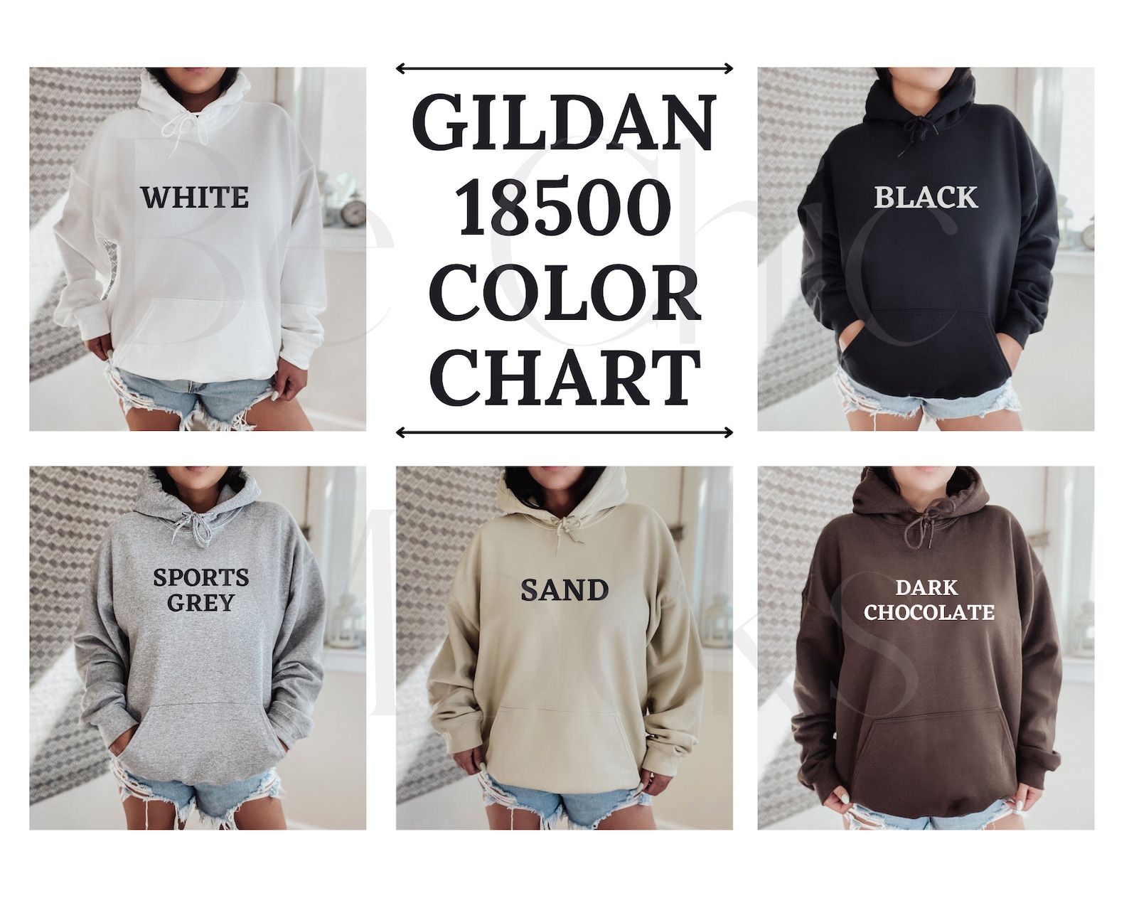 Gildan 18500 Color Chart Gildan 18500 Color Swatch Swatch - Etsy