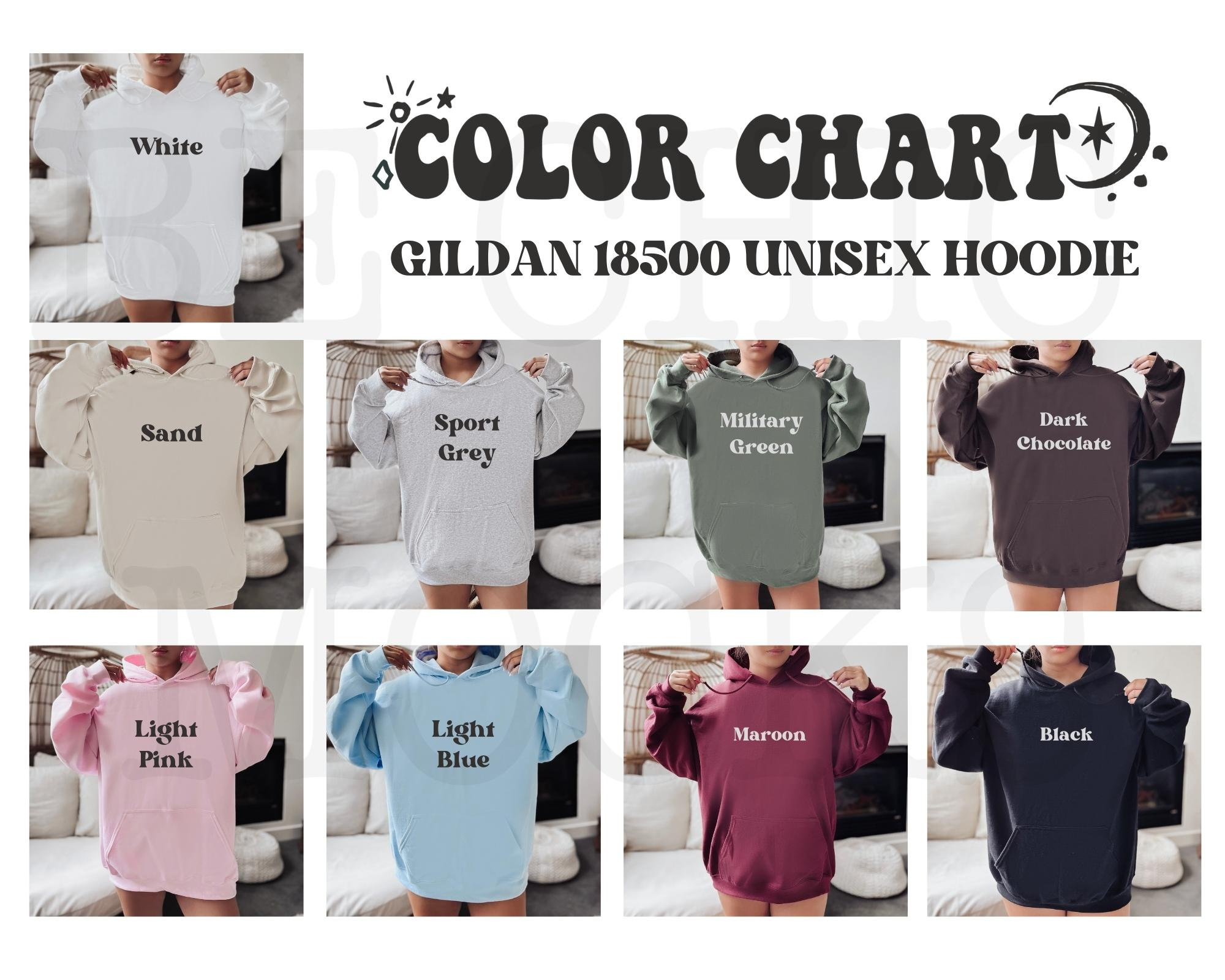 Gildan 18500 Color Chart Gildan 18500 Color Swatch Swatch - Etsy