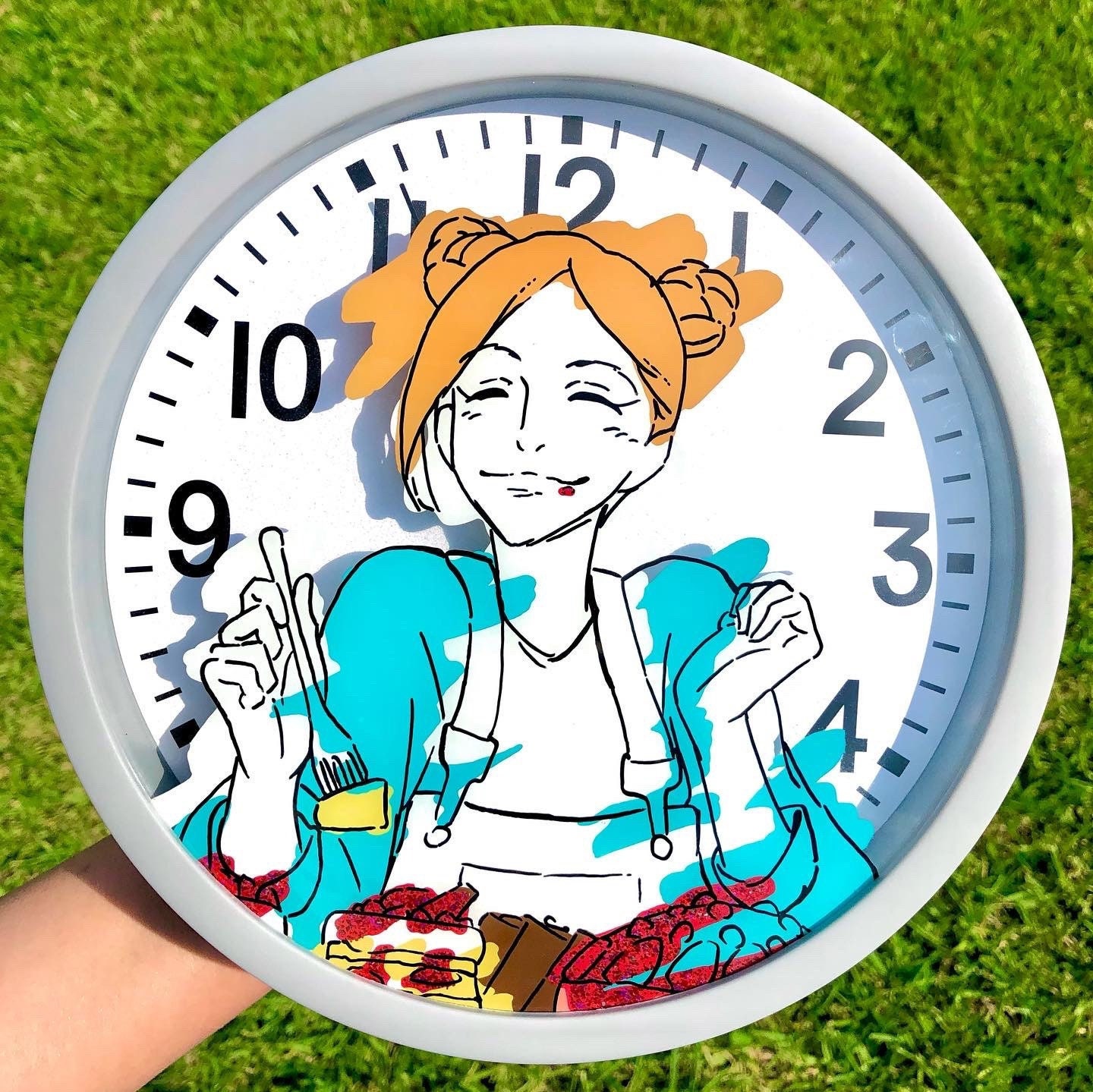 CUSTOM Anime Wall Clock Glass Painting - Etsy