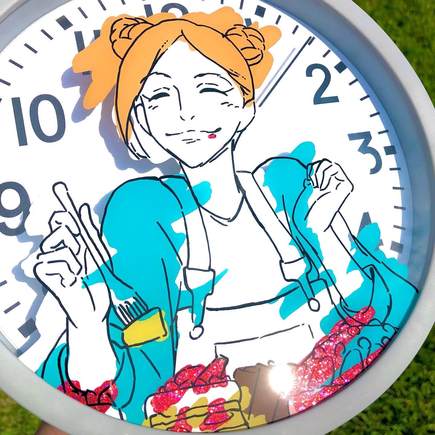 CUSTOM Anime Wall Clock Glass Painting - Etsy