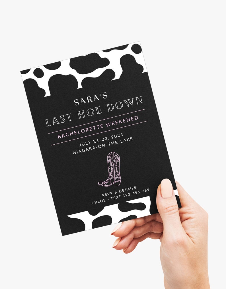 Bachelorette Invite Last Hoe Down - Etsy Bachelorette Invite Last Hoe Down - Etsy