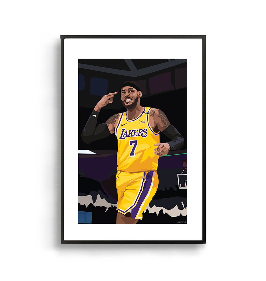 Carmelo Anthony | Basketball NBA Sport Framed Art Print Artwork Lakers ...
