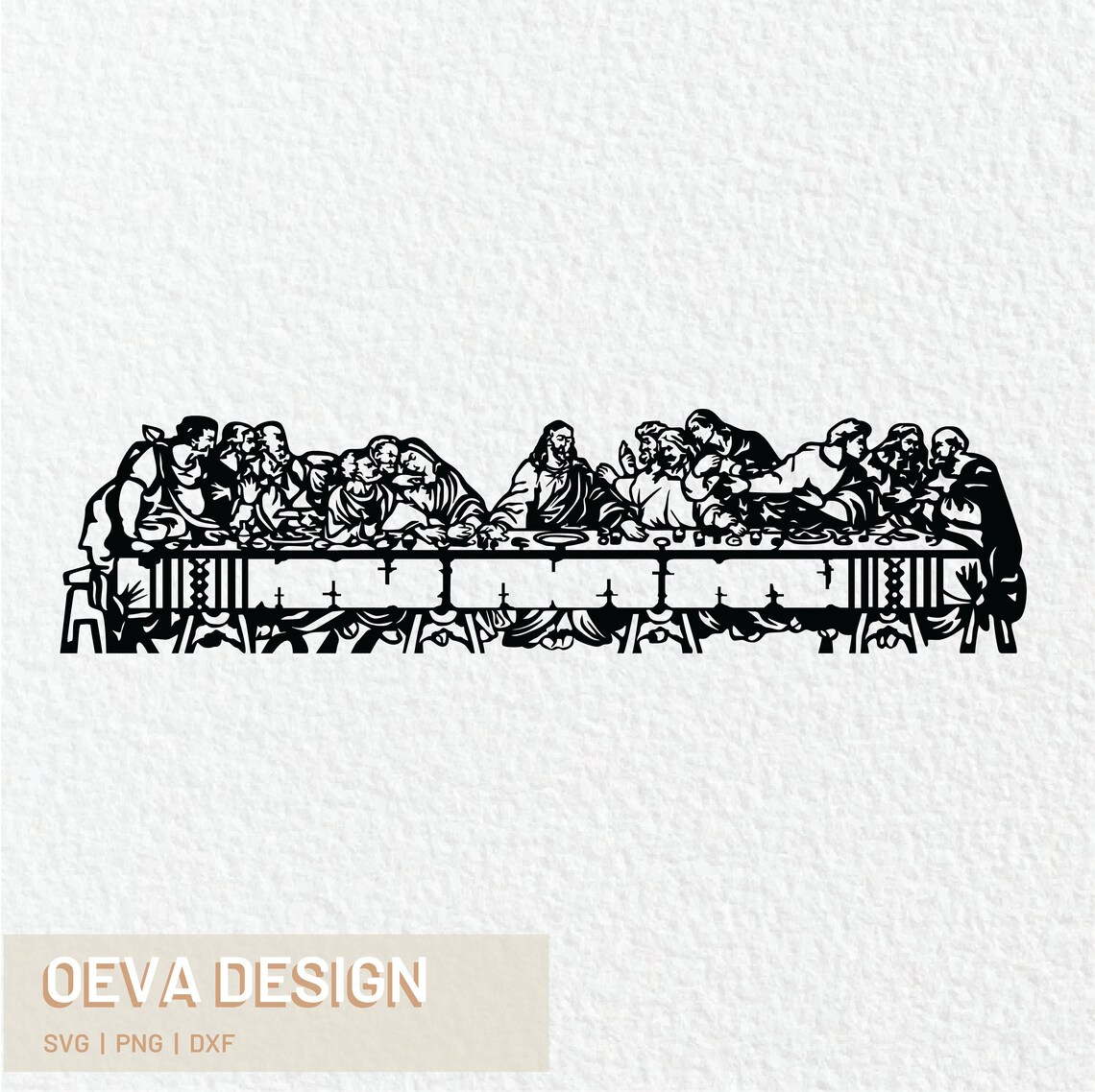 The Last Supper SVG: Jesus & 12 Disciples Cut File (digital Download ...