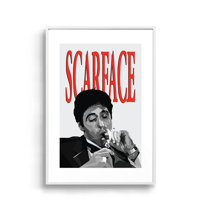 Scarface | Tony Montana Al Pacino Framed Art Print Actor Movie Poster ...