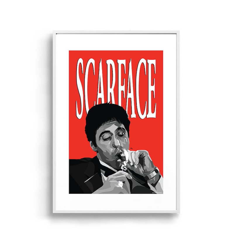 Scarface | Tony Montana Al Pacino Framed Art Print Actor Movie Poster ...