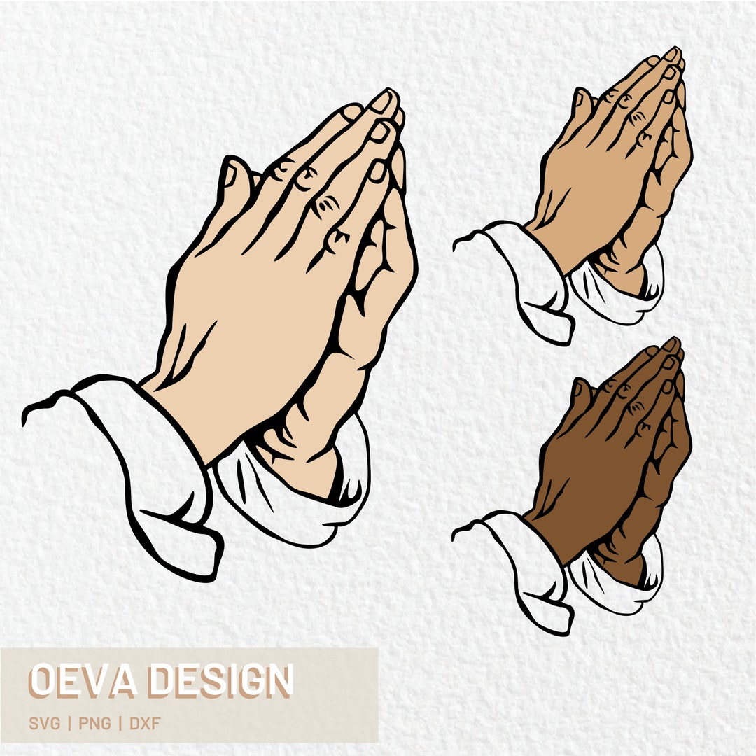 Manos orantes SVG / Oración SVG Rosario Cuentas Biblia Icono religioso ...