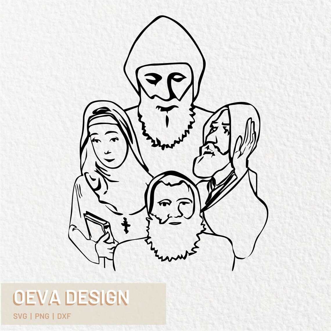 Maronite Saints SVG PNG Saint St Charbel St Maroun St Rafqa Nimattullah ...