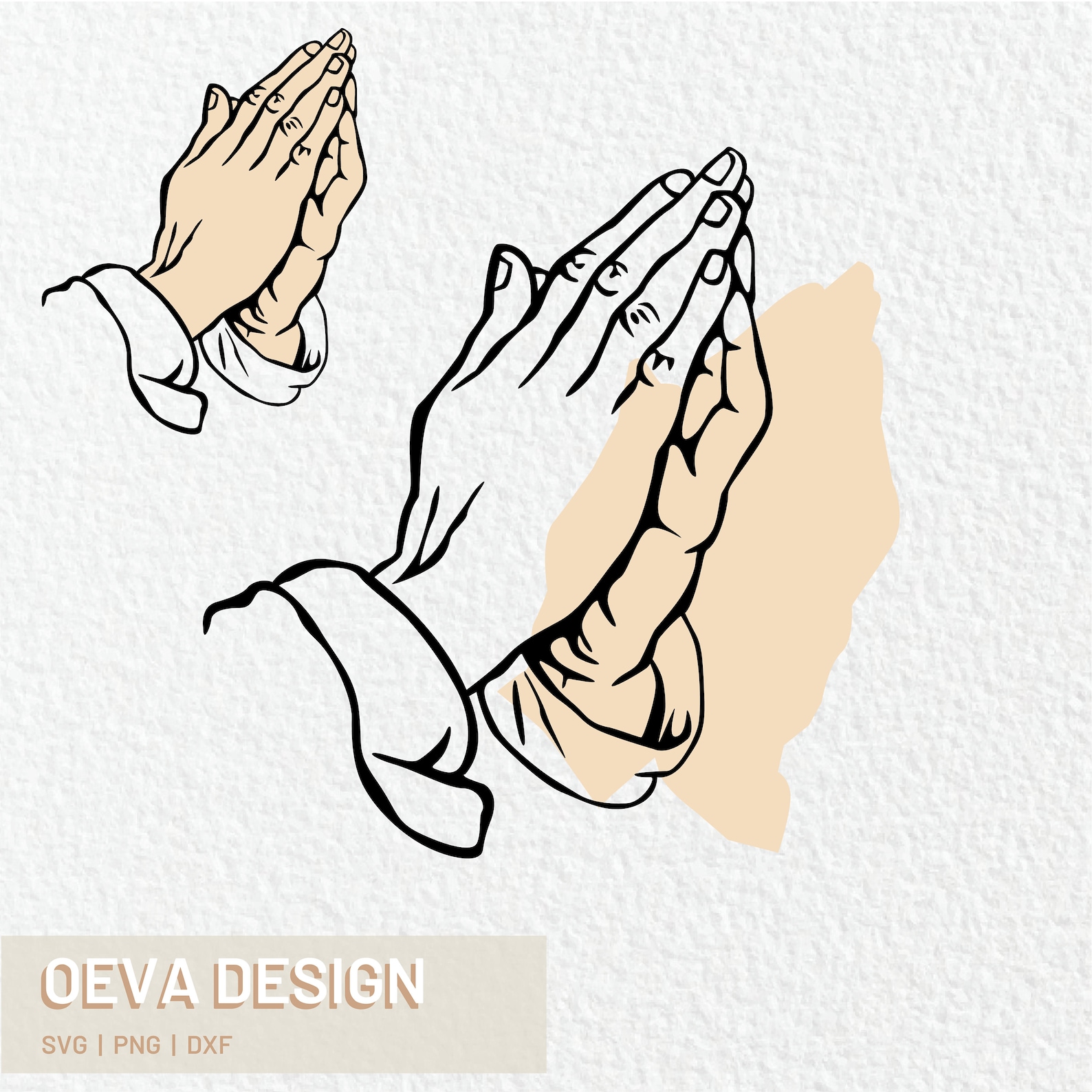 Manos orantes SVG / Oración SVG Rosario Cuentas Biblia Icono religioso ...