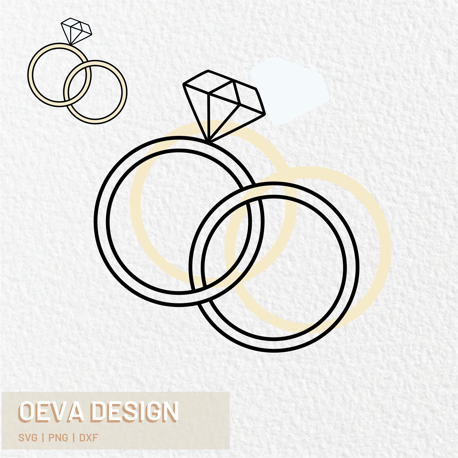 Wedding Rings SVG / Engagement Rings SVG / Ring SVG Png Dxf / Digital ...