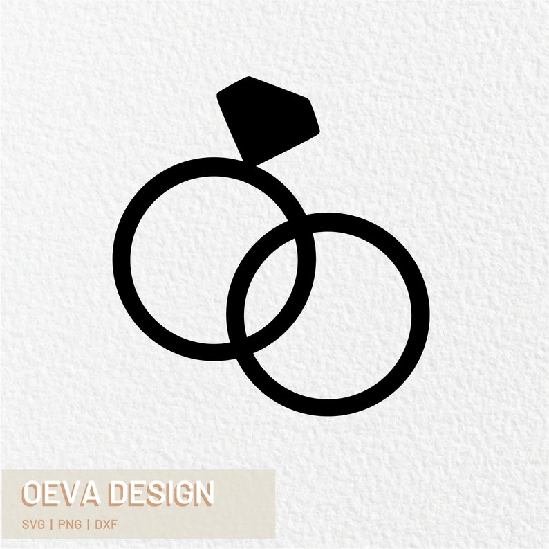 Wedding Rings SVG / Engagement Rings SVG / Ring SVG Png Dxf / Digital ...