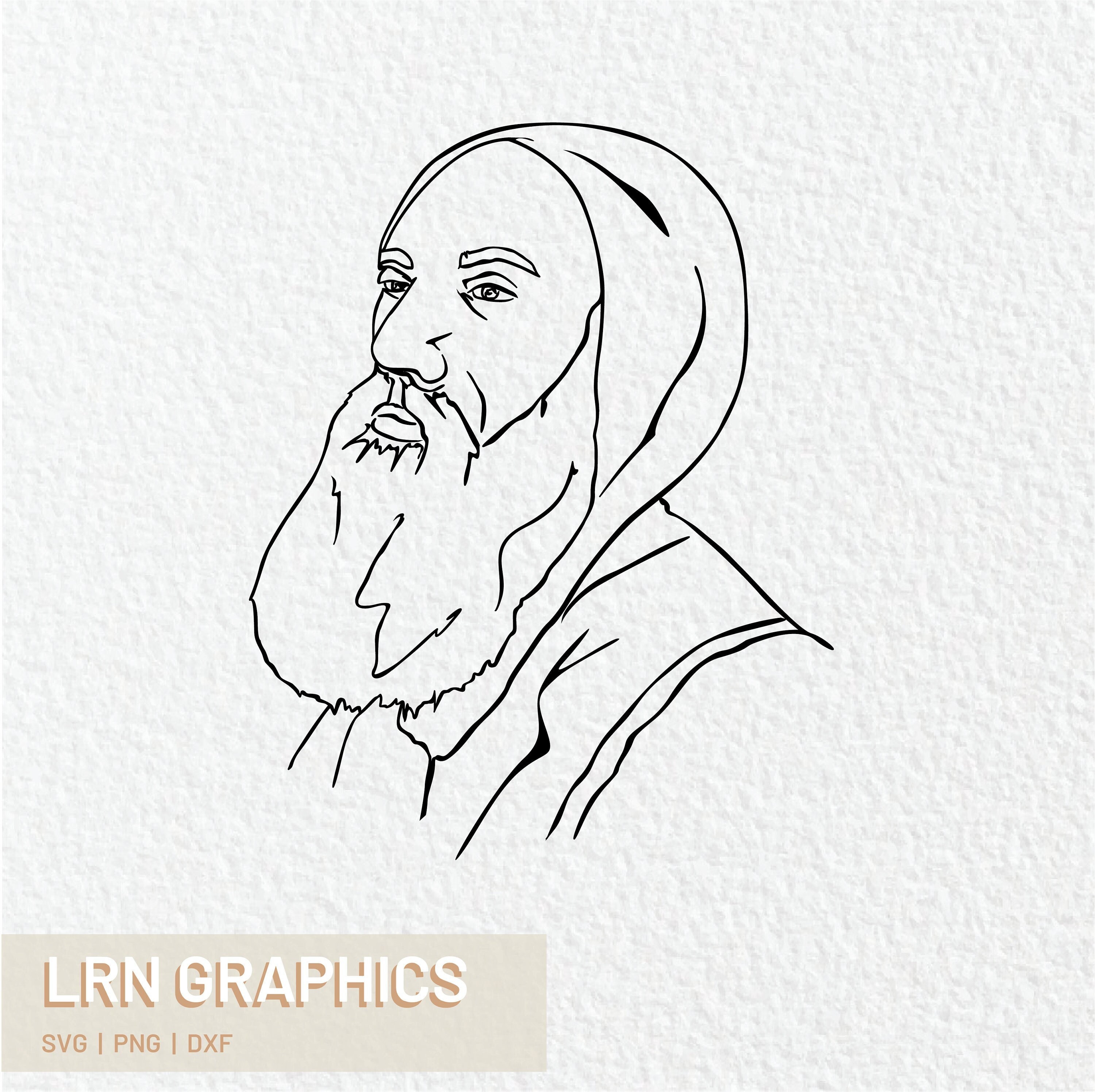 St Maroun SVG Saint Maroun SVG Maronite Cut File Religious Icon Jesus ...