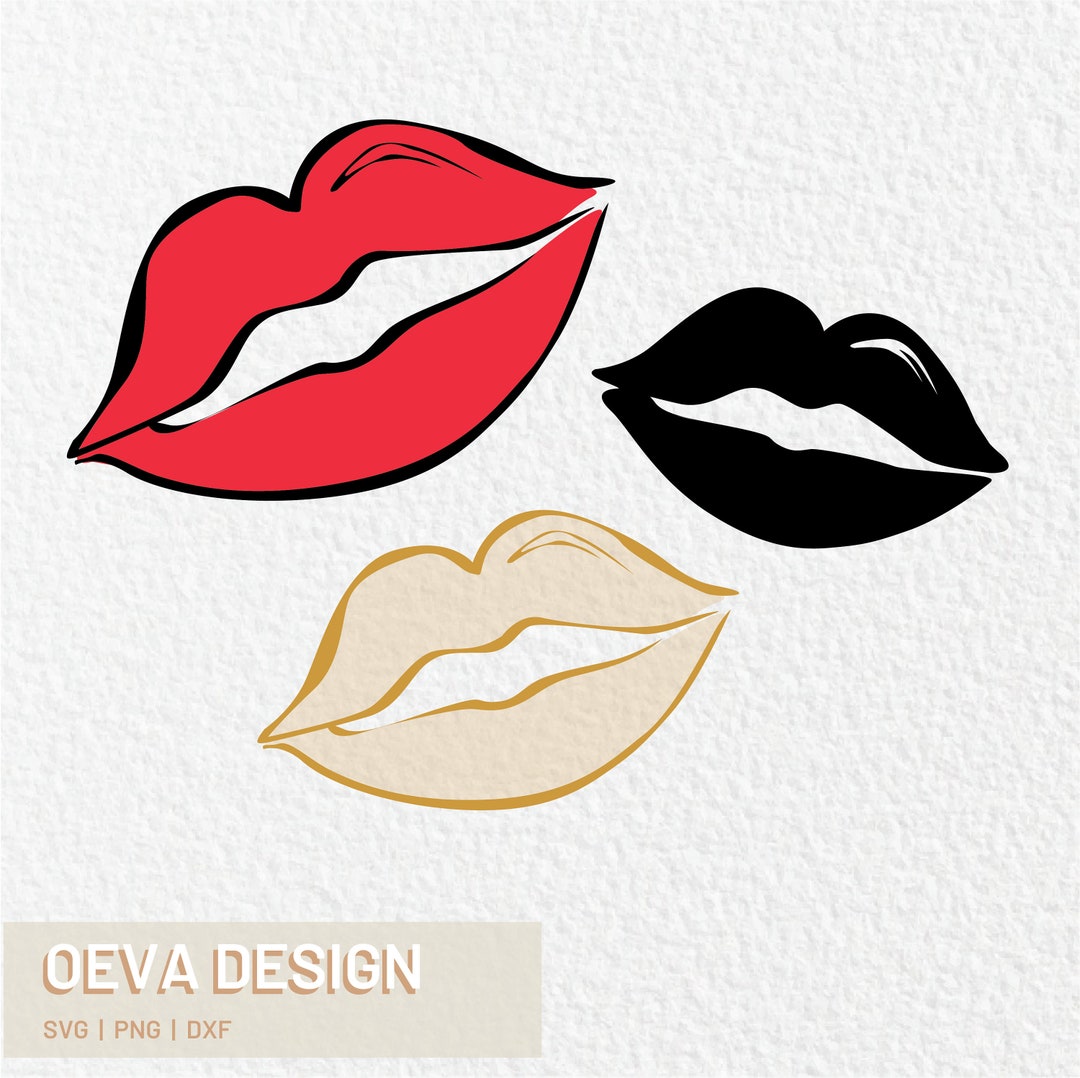 Lips SVG / Kiss SVG / Kissing PNG Dxf Svg / Digital Download / Beauty ...
