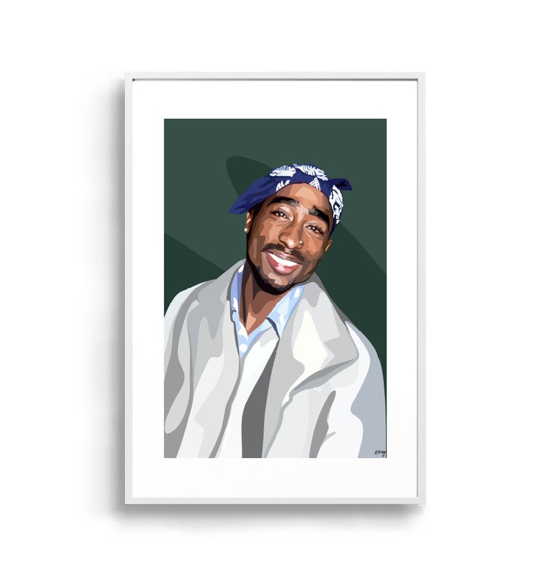Tupac | 2pac Shakur Framed Art Print Artwork Rapper RNB Poster Music ...