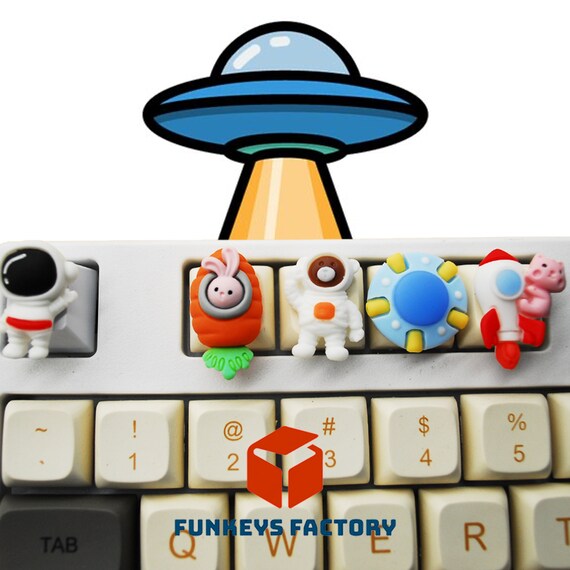 Hand Painted Resin Among Us Inspired Keycap MX Computers & Peripherals ...