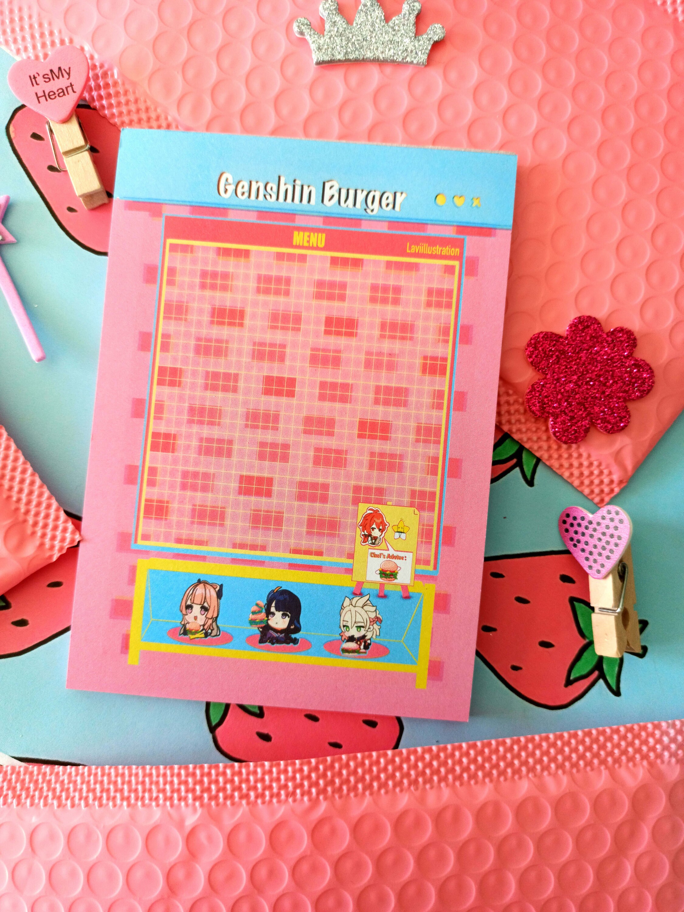 Genshin Impact Theme genshin Burger Kawai Notepad - Etsy
