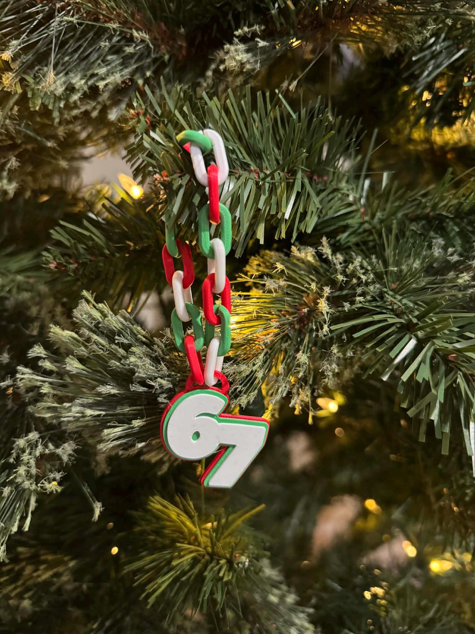 67 Holiday Chain | 3D Printed Elf Accessory | Christmas Spirit Necklace ...