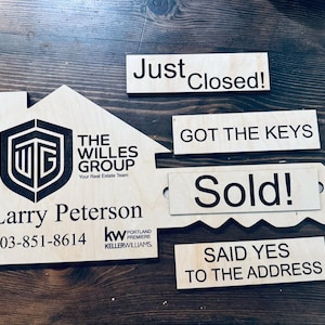 House Shaped | Custom| Personalized| Realtor Wood Key Sign| Closing ...