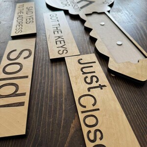 Custom | Personalized | Realtor Wood Key Sign | Closing Gift | Yes to ...