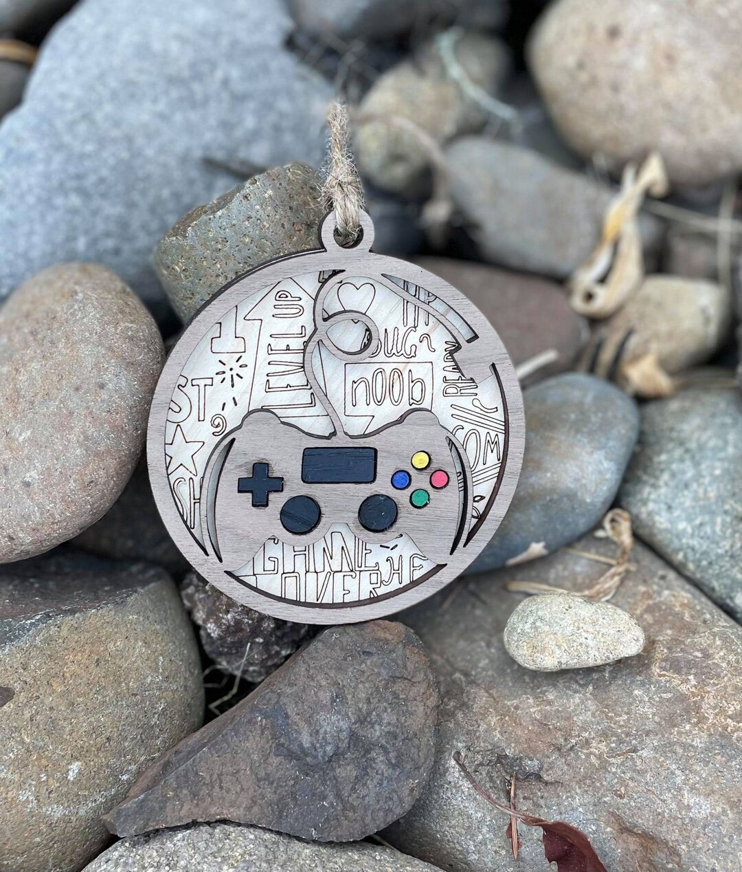 3.5" Video Controller Ornament | Gamer | Joystick| Laser Engraved ...