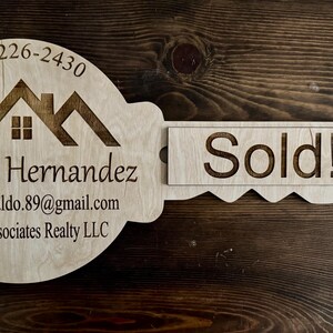 Custom | Personalized | Realtor Wood Key Sign | Closing Gift | Yes to ...