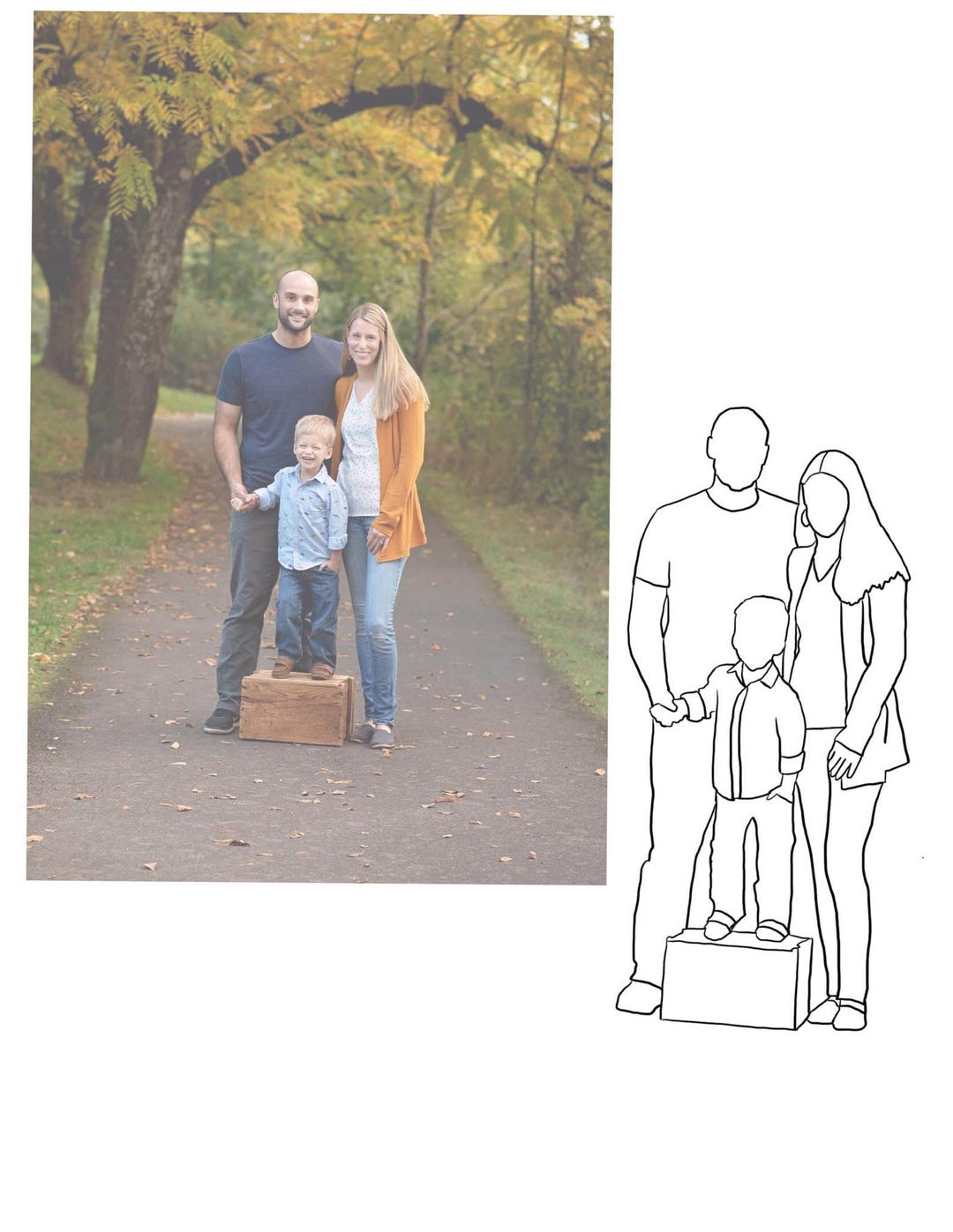 Custom Line Drawing From Photo | Faceless | Laser File | Couple Line ...