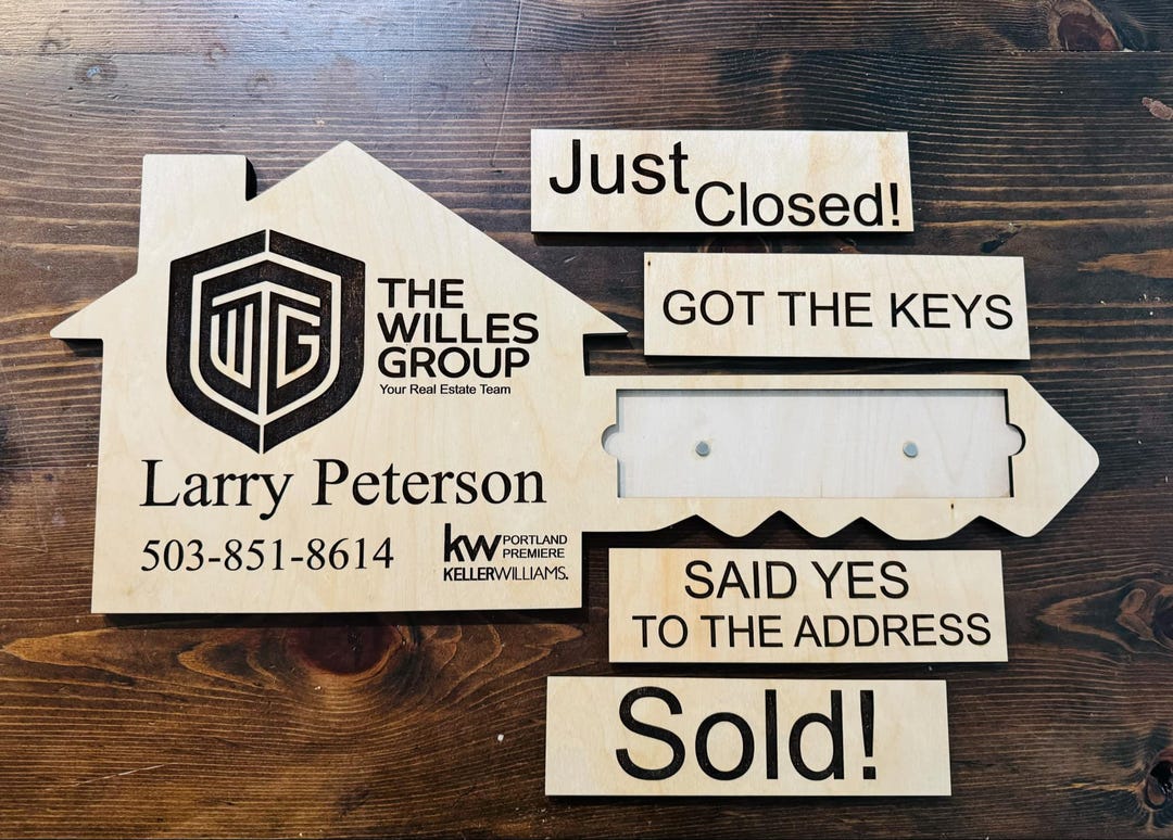 House Shaped | Custom| Personalized| Realtor Wood Key Sign| Closing ...
