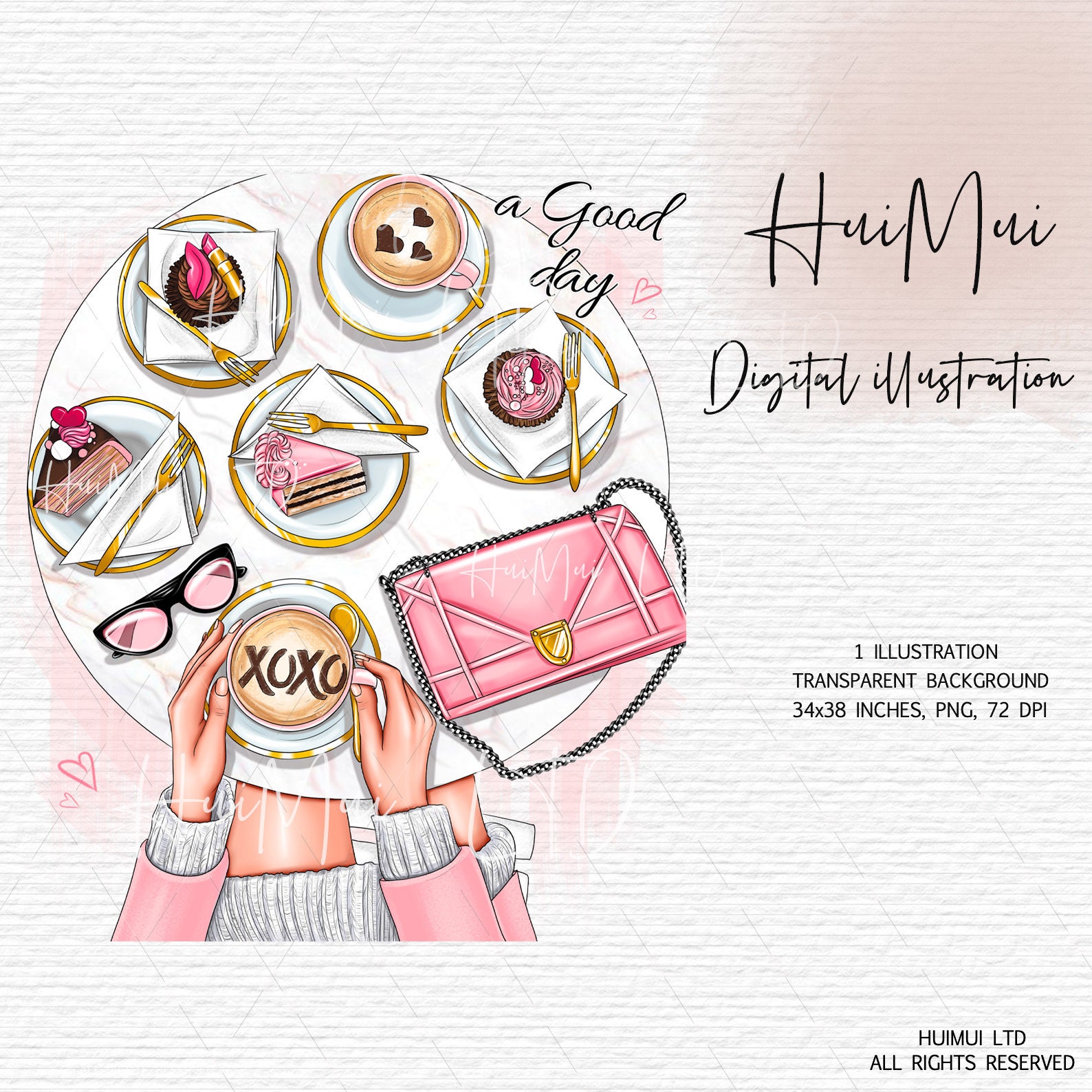 Coffee Clipart Scene Free Commercial Use Clipart for Planner - Etsy