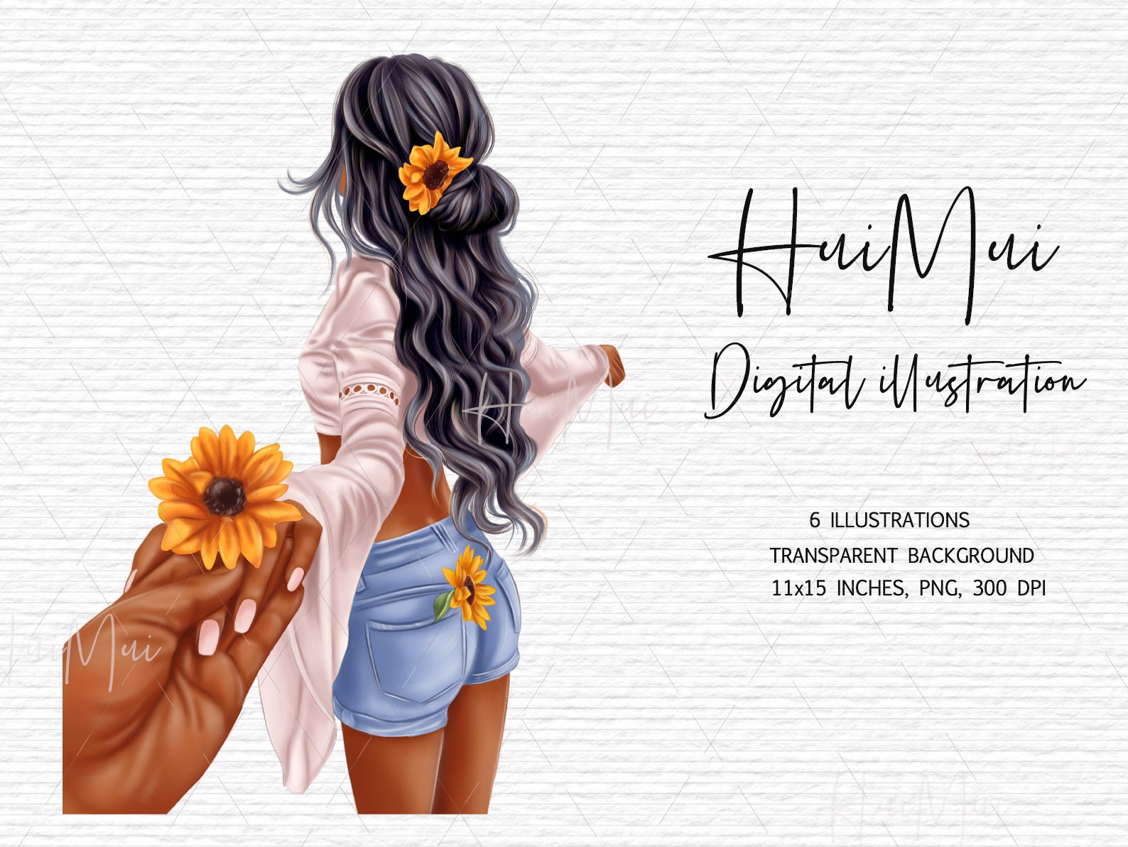 Summer Clipart Sunflowers Clipart Digital Flowers African - Etsy