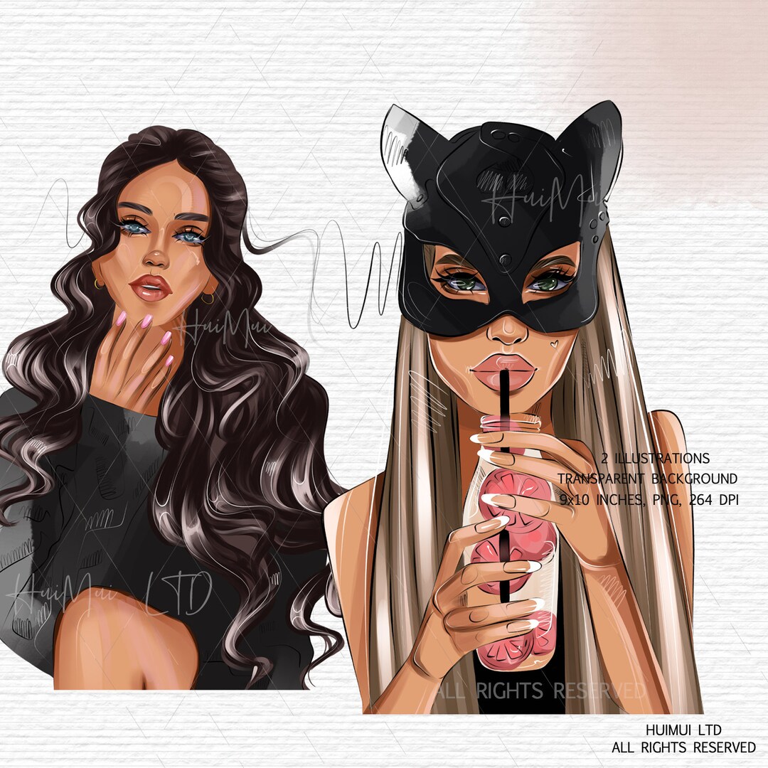 Autumn Clip Art, Cute Girls PNG, Fall Planner Clipart, Fashion Girl ...