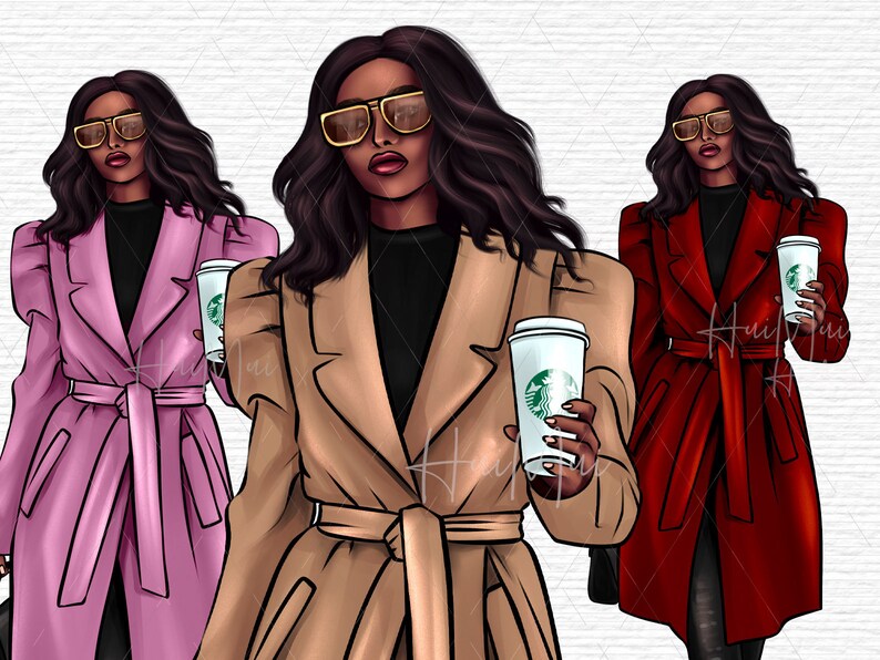 Autumn Clip Art Cute Girls PNG Fall Planner Clipart Fashion - Etsy