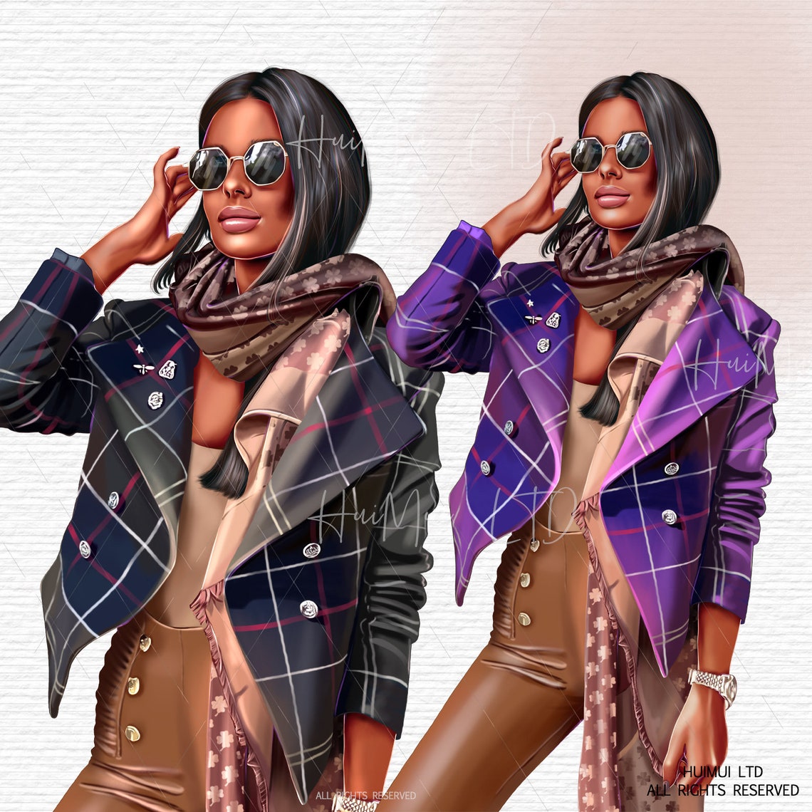 Cute Girl Clipart Winter Clipart Fashion Illustration Fall - Etsy