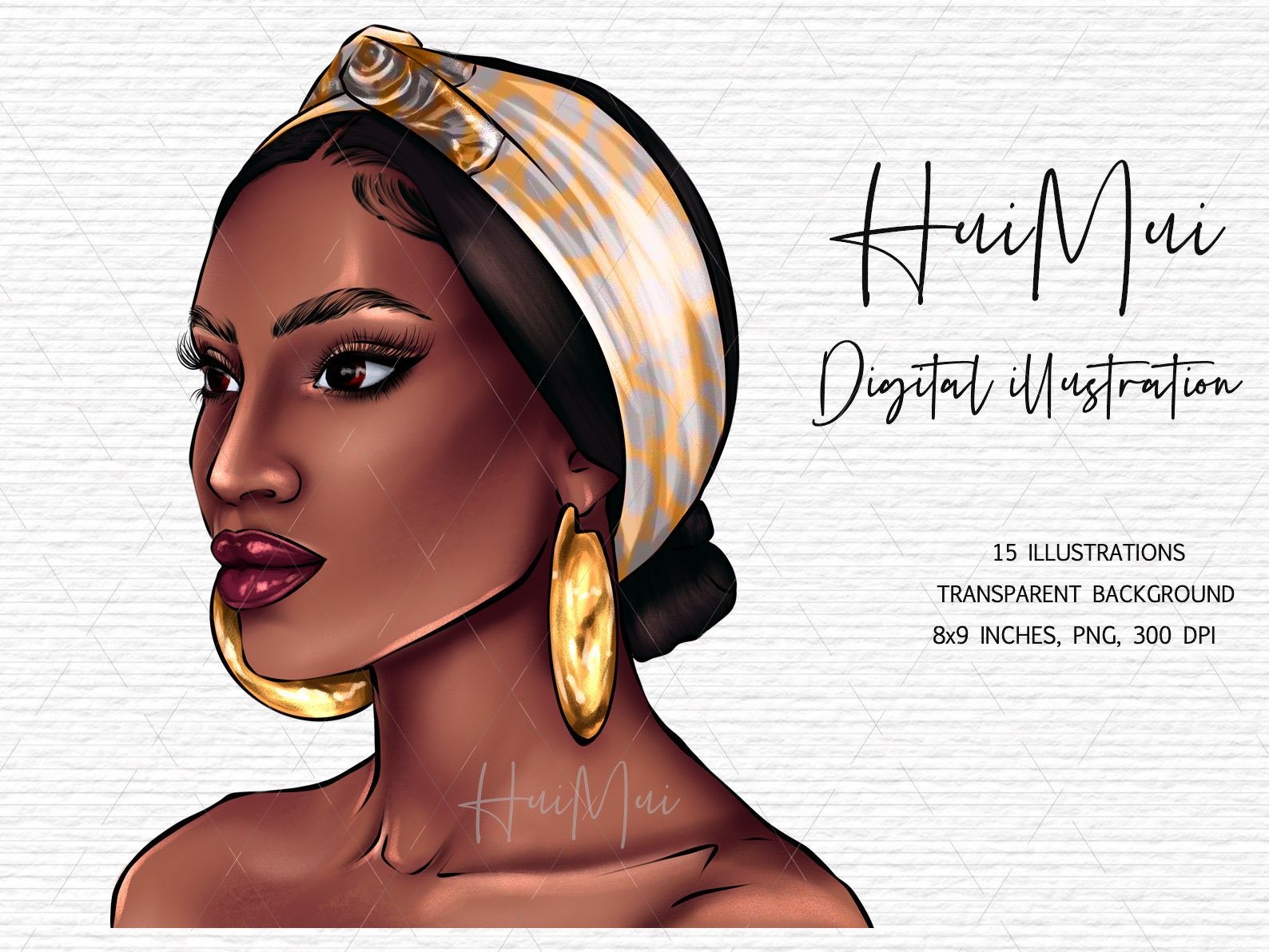 Afro Girls Clipart Black Woman Face Clipart Black Boho - Etsy UK