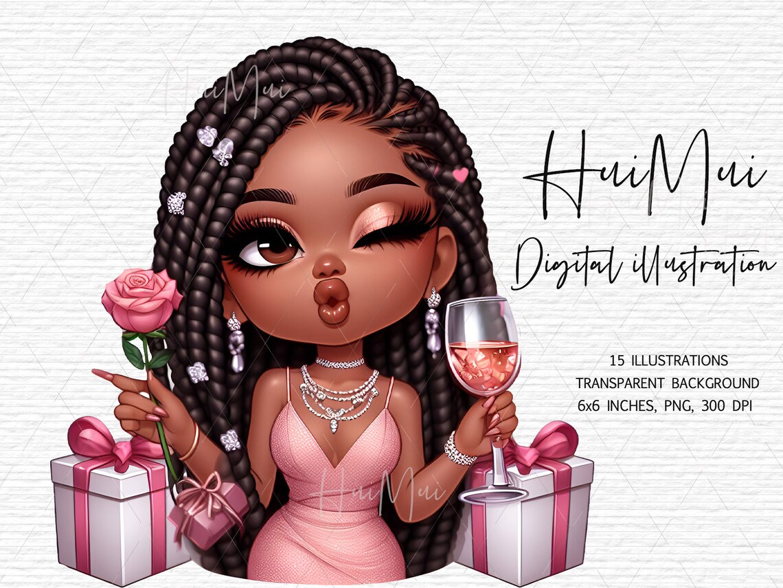 Chibi Doll Clipart Bundle Chibi Clipart Birthday Party Clipart Birthday ...