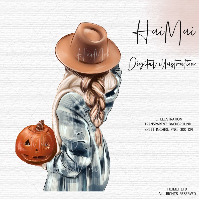 Fall Clip Art, Fall Leaves Planner Clipart, Fashion Girl, Halloween ...