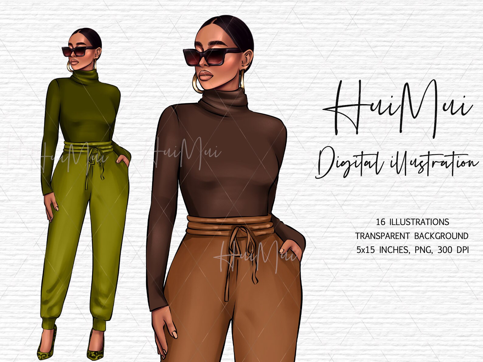 Autumn Clip Art Cute Girls PNG Fall Planner Clipart Fashion - Etsy