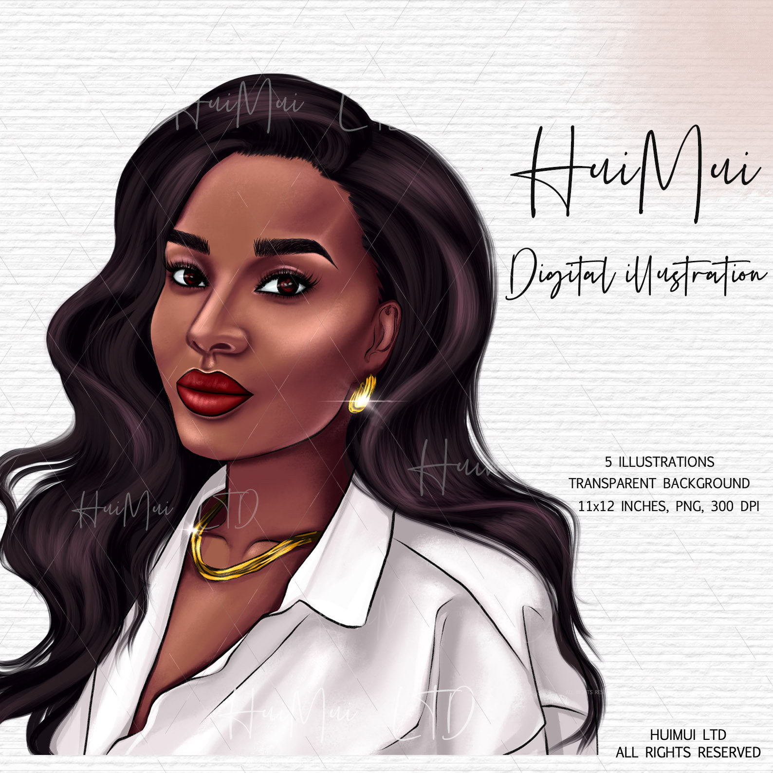 Black Girl Clipart, African American Clipart, Fashion Illustration ...